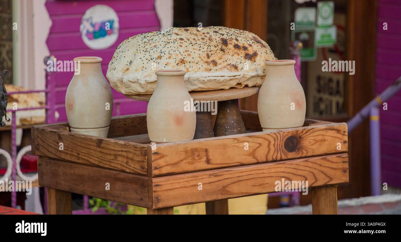 Traditional Turkish style made bread loaf Stock Photo - Alamy