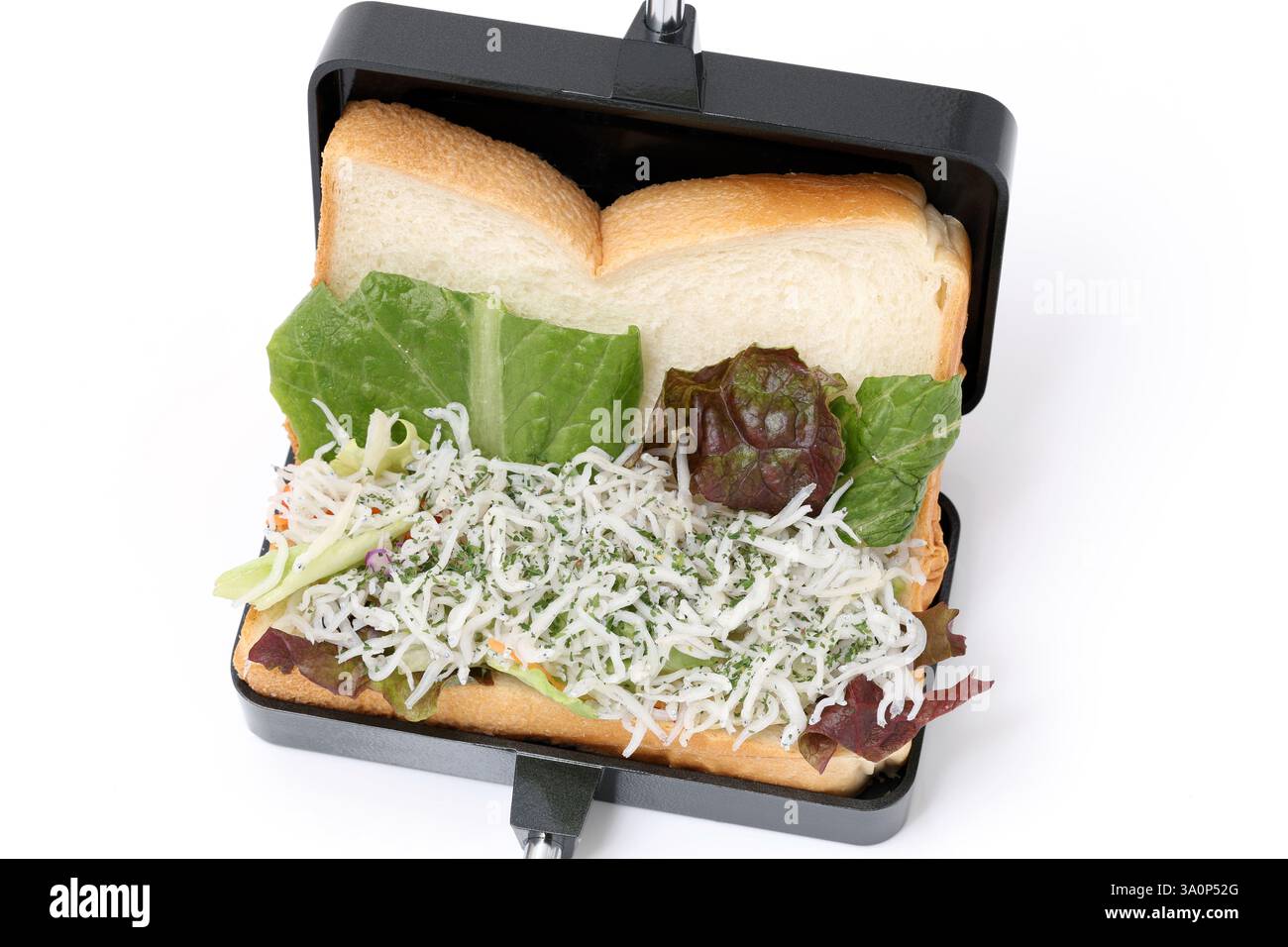 metal sandwich bread roast tool on white background Stock Photo - Alamy