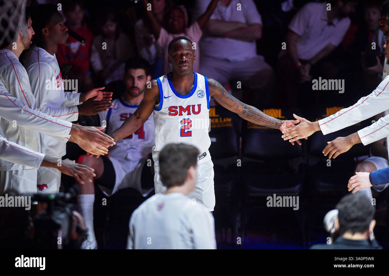 March 4, 2025: SMU Mustangs guard Boopie Miller is introduced during ...