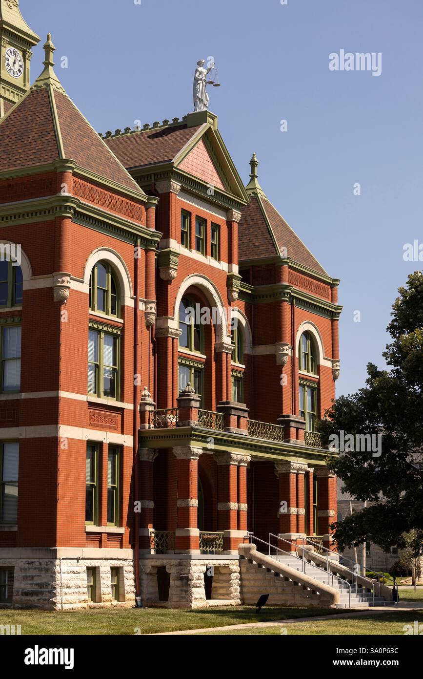 Afternoon sun shines on the historic 19th Century Franklin County ...