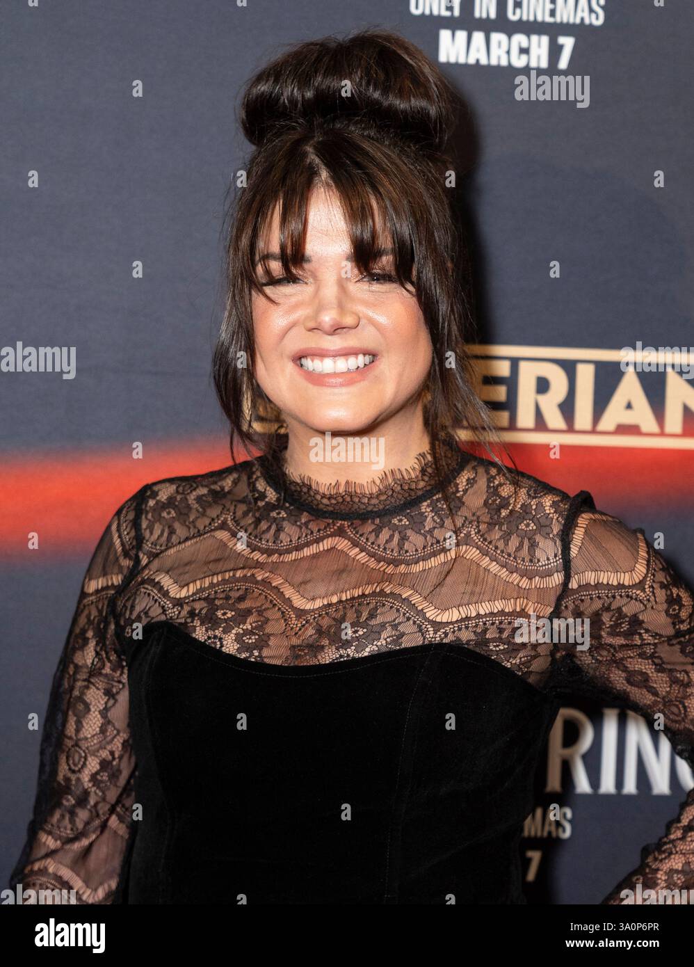 New York, USA. 04th Mar, 2025. Marie Avgeropoulos attends premiere of 'Queen of the Ring' at AMC ...