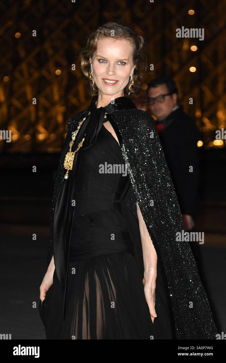 Eva Herzigova attending the Le Grand Diner du Louvre Arrivals Photocall ...