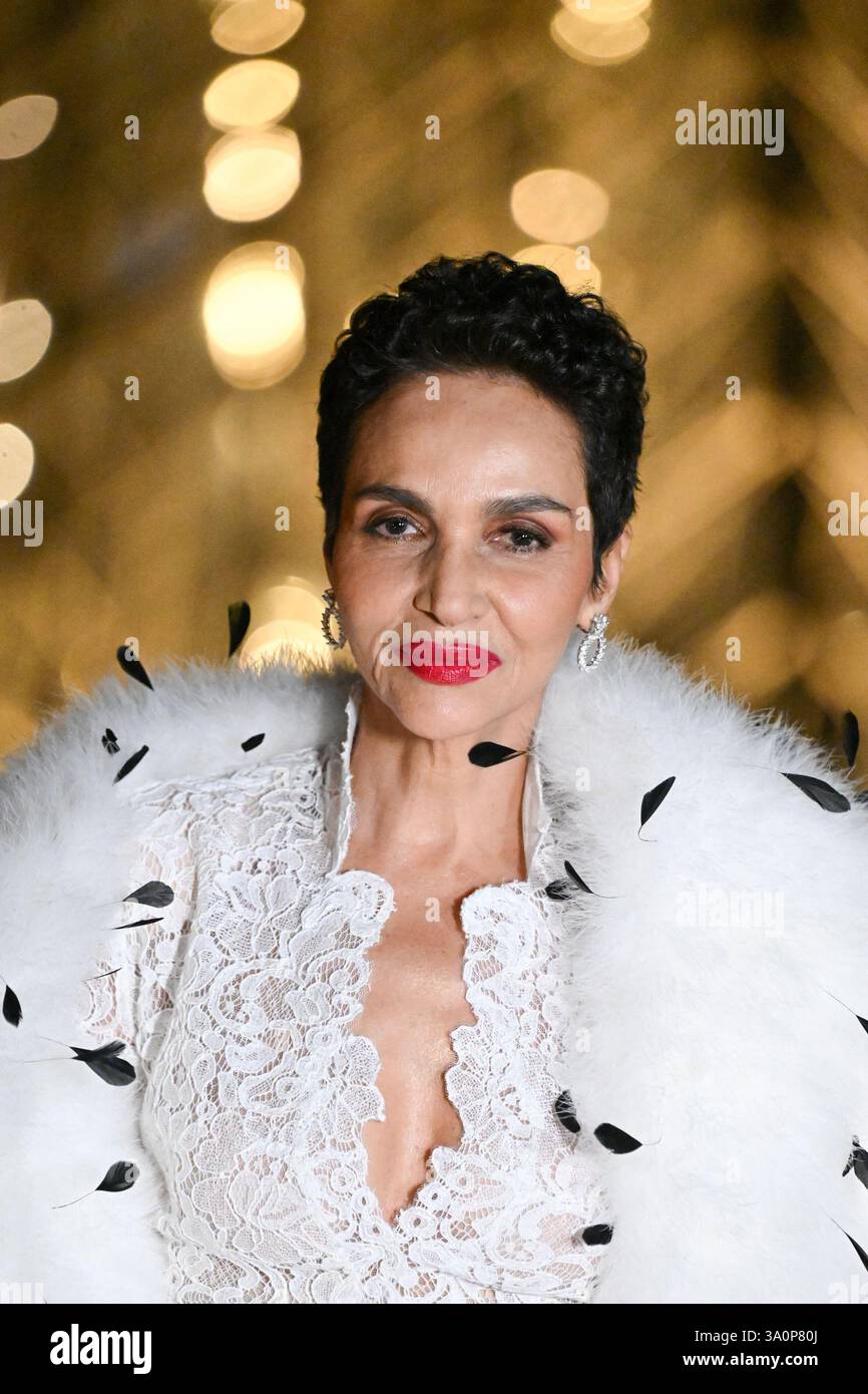 Paris, France. 04th Mar, 2025. Farida Khelfa attending the Le Grand Diner du Louvre Arrivals ...