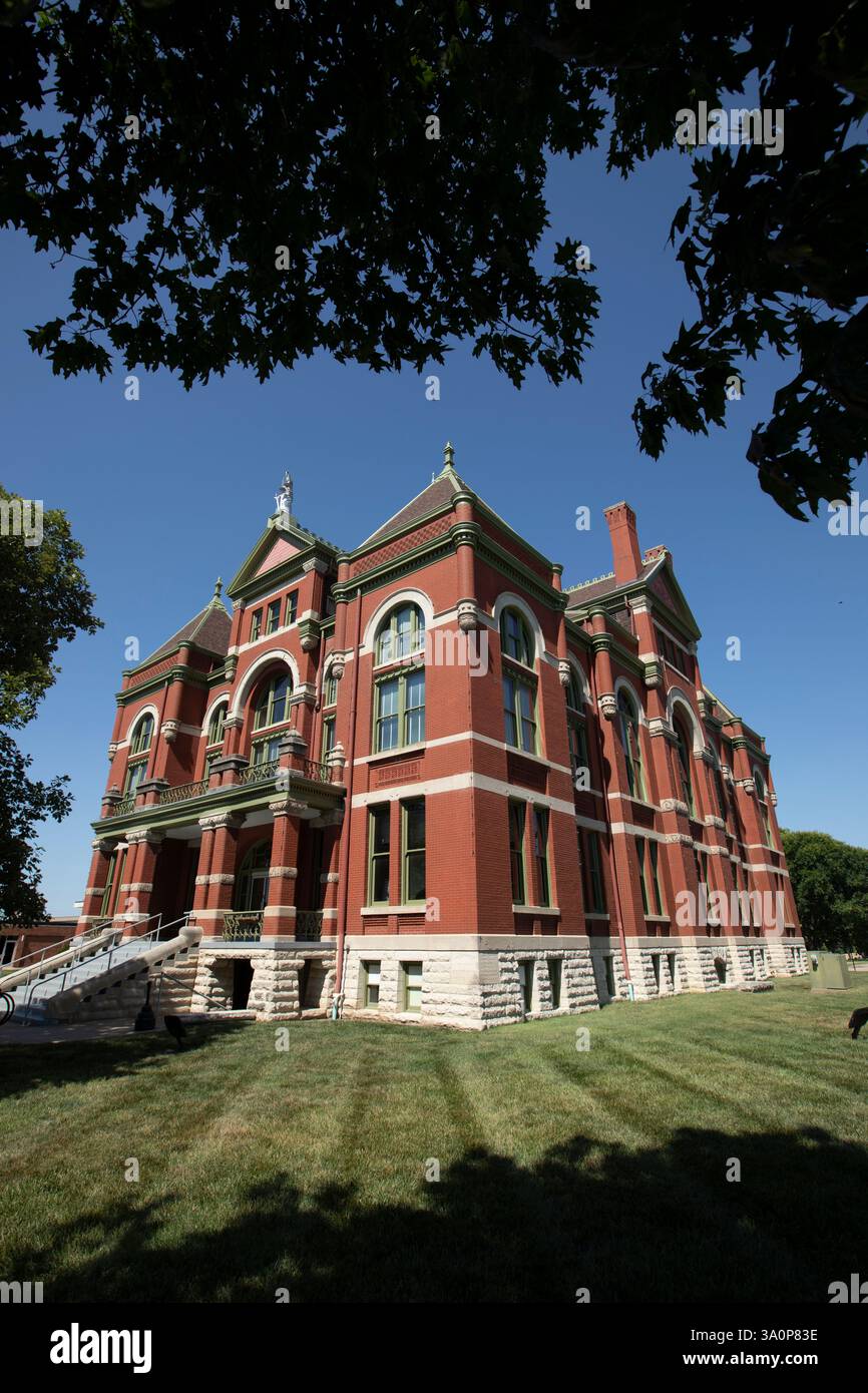 Afternoon sun shines on the historic 19th Century Franklin County ...