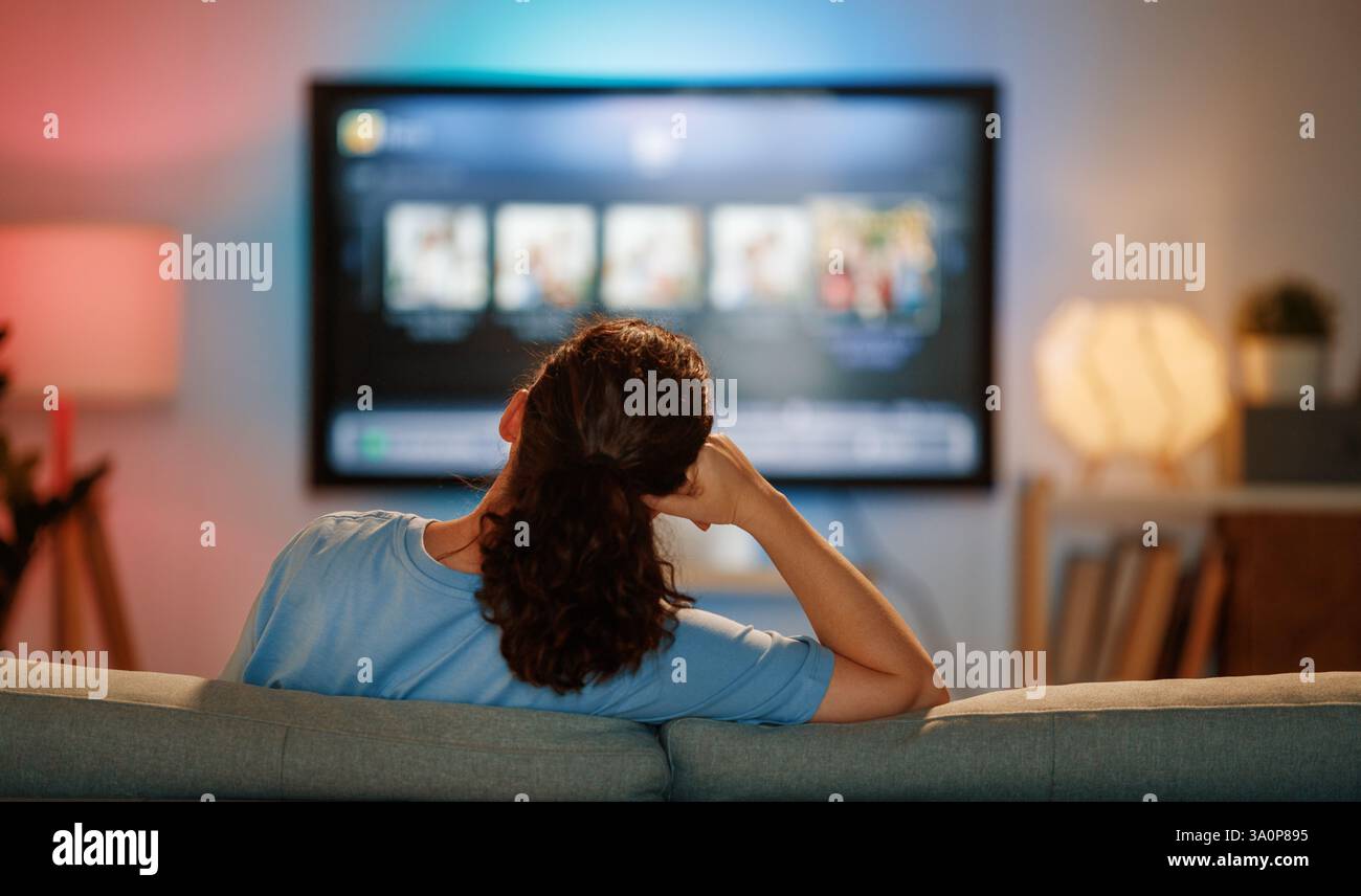 Watching movies spending time hi-res stock photography and images - Alamy