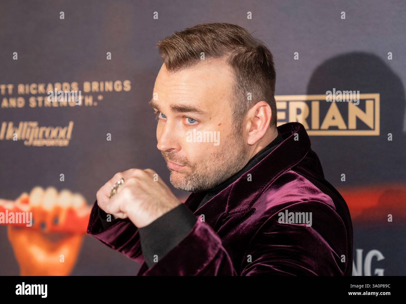 New York, NY, March 4, 2025: Ash Avildsen wearing suit by Tom Ford ...