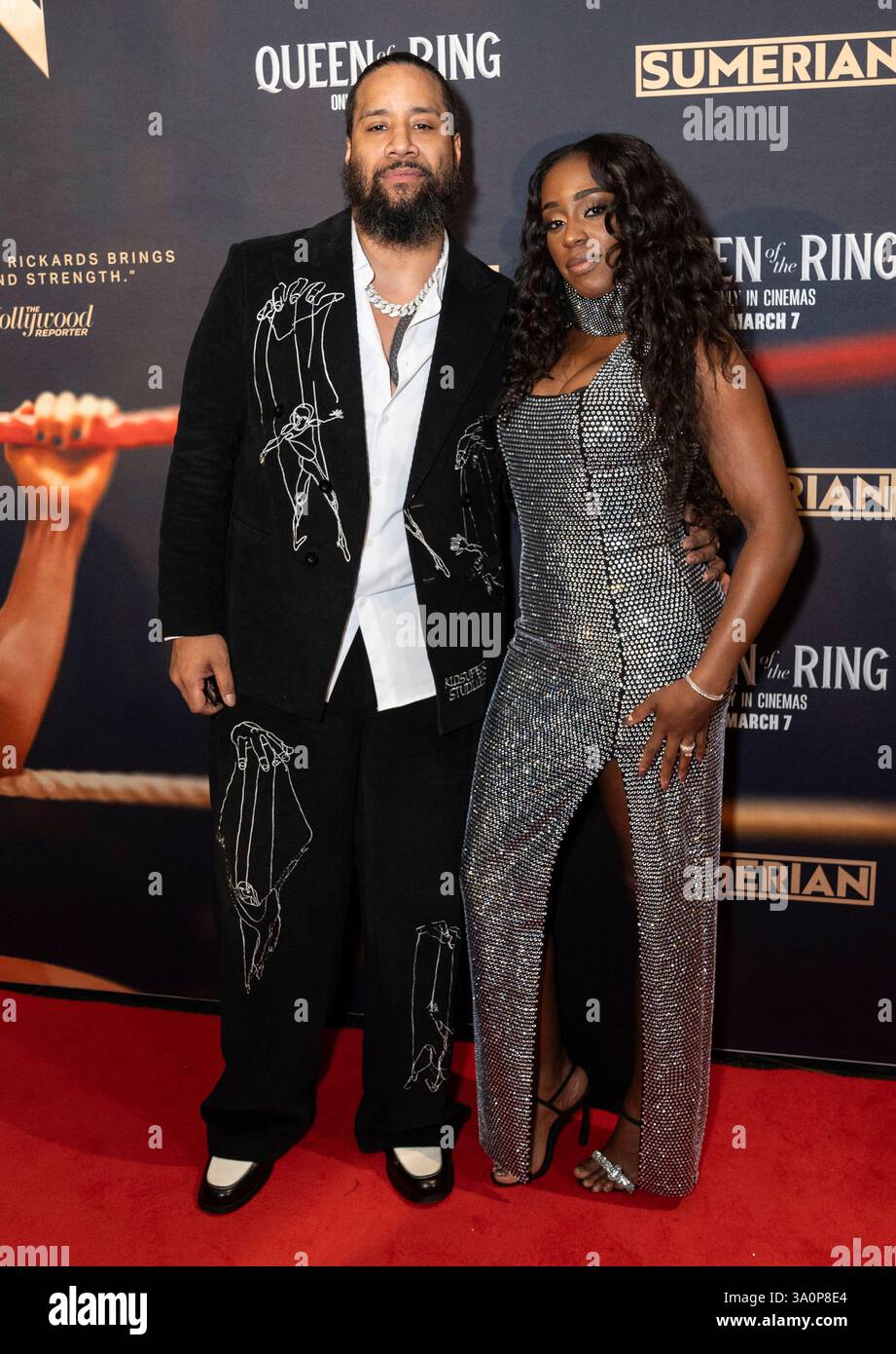 New York, NY, March 4, 2025: Jimmy Uso and Trinity Fatu attend premiere ...