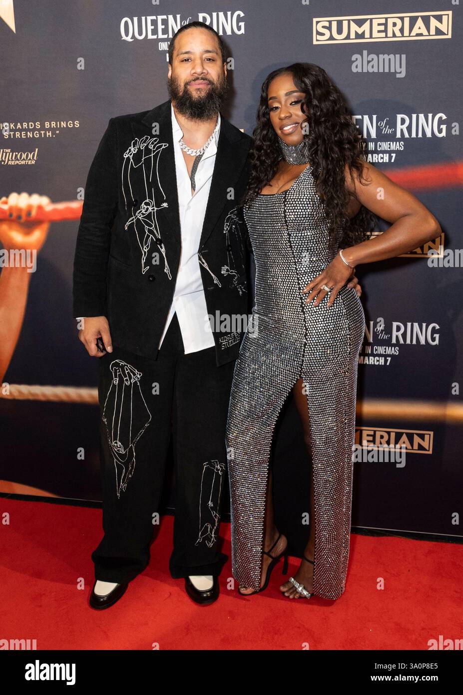 New York, NY, March 4, 2025: Jimmy Uso and Trinity Fatu attend premiere ...