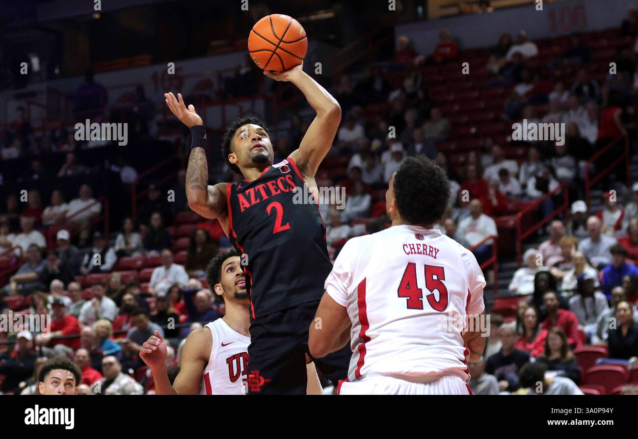 San Diego State guard Nick Boyd (2) shoots over UNLV forward Jeremiah ...