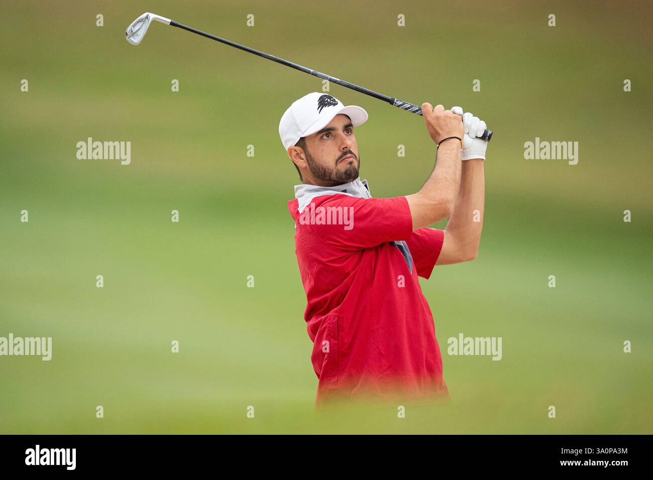 Abraham Ancer of Fireballs GC hits his shot during the practice round ...