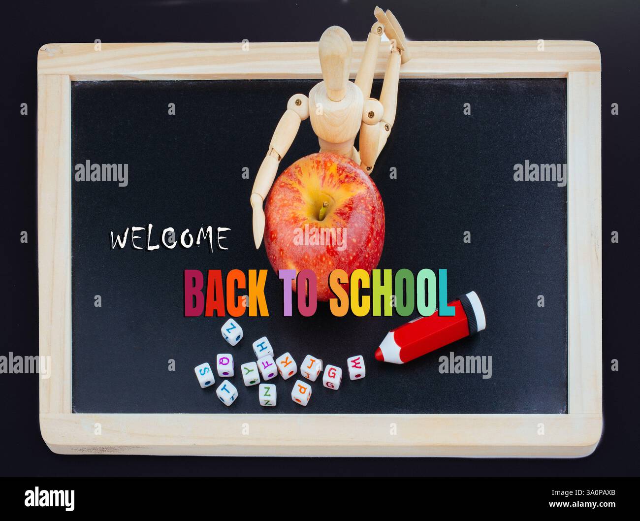 Back to school wording as education, teaching and learning concept ...