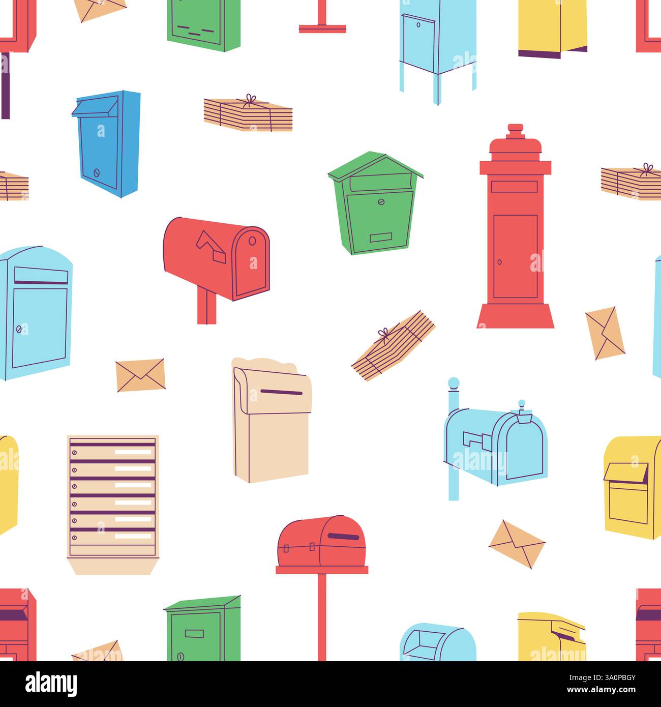 Decorative letter boxes in Stock Vector Images - Alamy