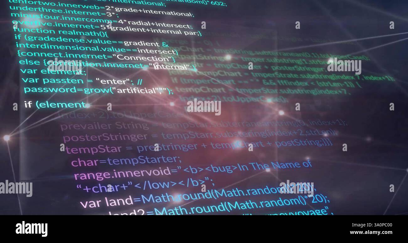 Image of network of connections and digital data processing Stock Photo ...