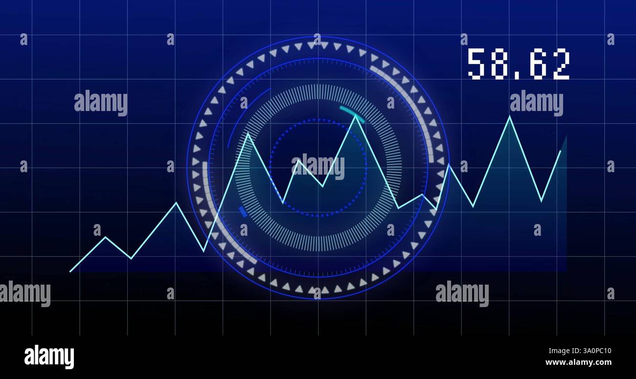 Image of diagrams over scope scanning and data Stock Photo - Alamy