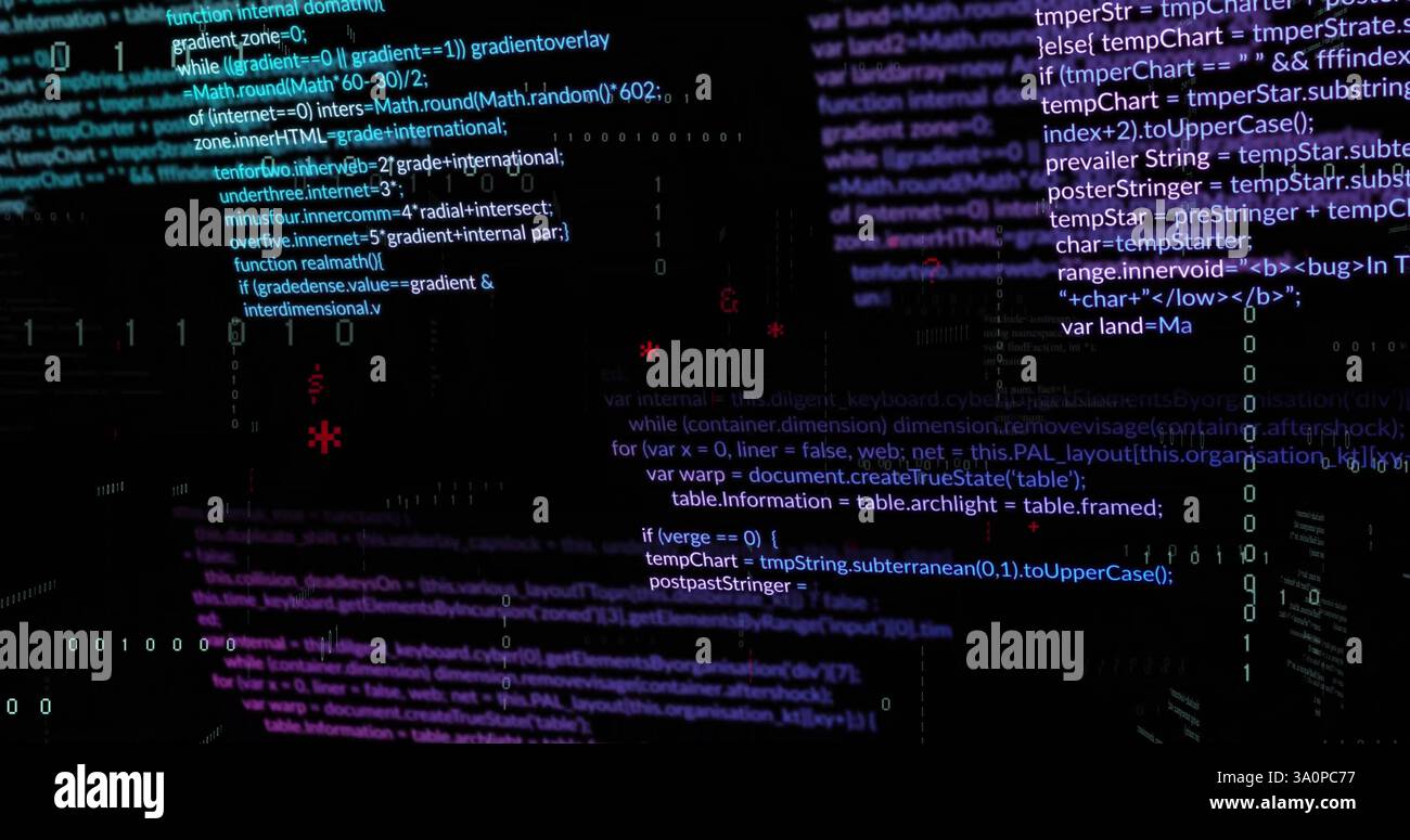 Image of data processing with symbols black background Stock Photo - Alamy