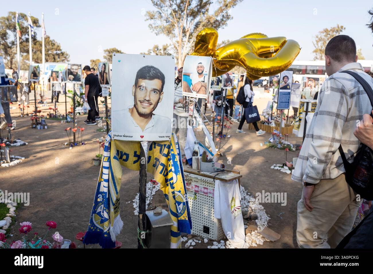 The Nova Festival area, Israel – February 10, 2025, A memorial site ...