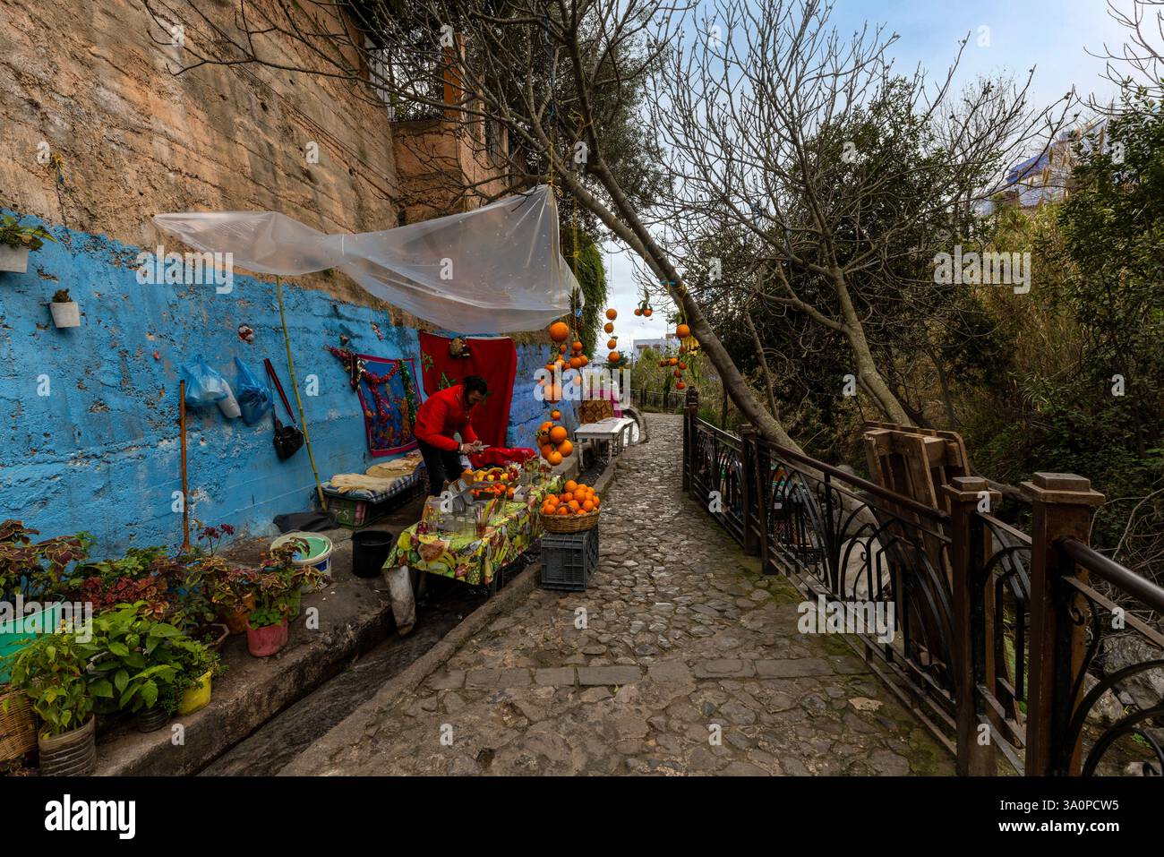 Ras El Ma in Chefchaouen, the Blue City of Morocco Stock Photo - Alamy