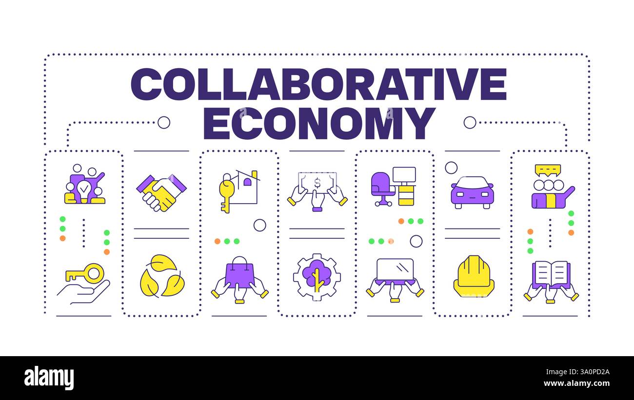 Collaborative economy word concept isolated on white Stock Vector Image & Art - Alamy