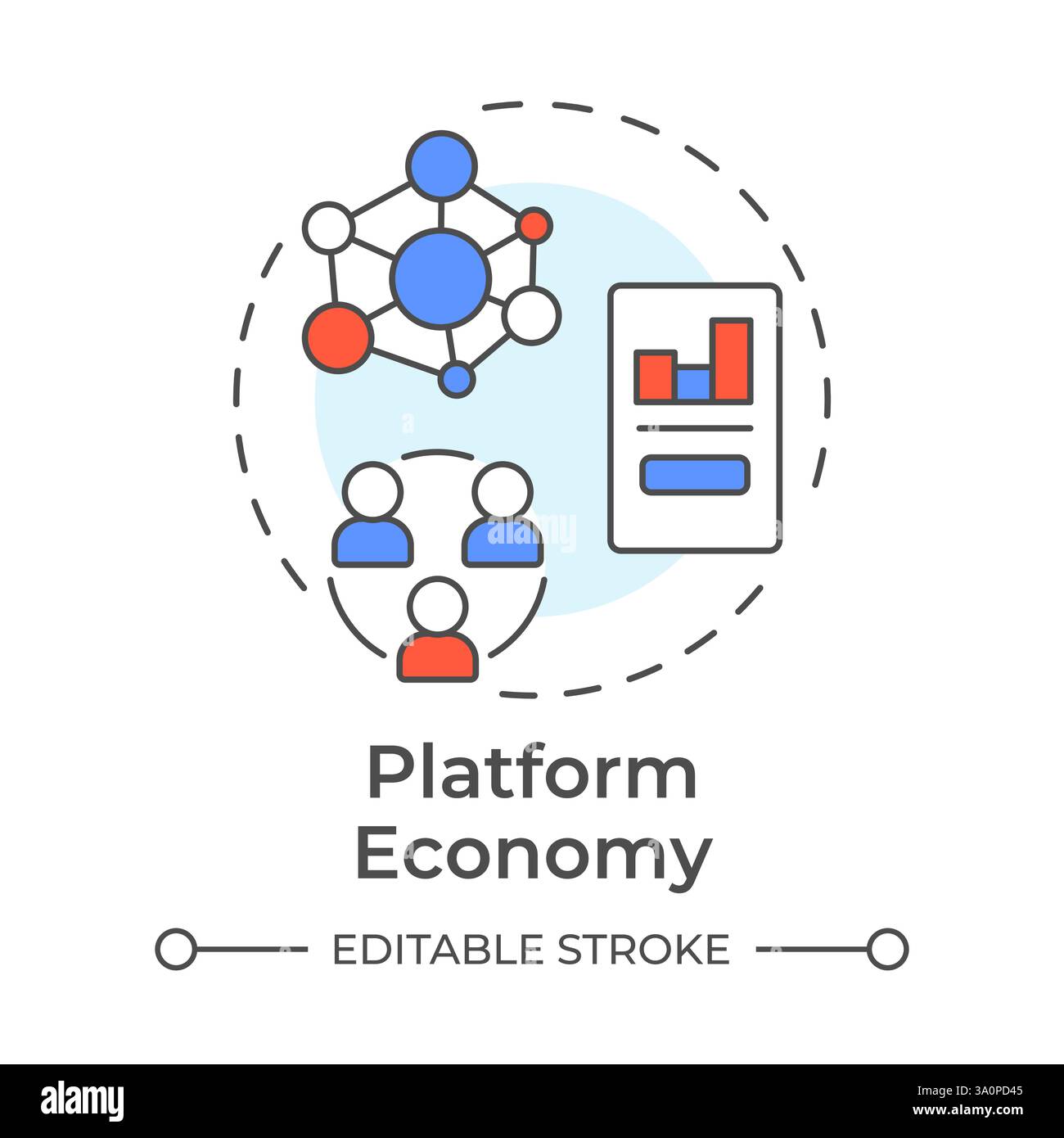 Platform economy multi color concept icon Stock Vector Image & Art - Alamy