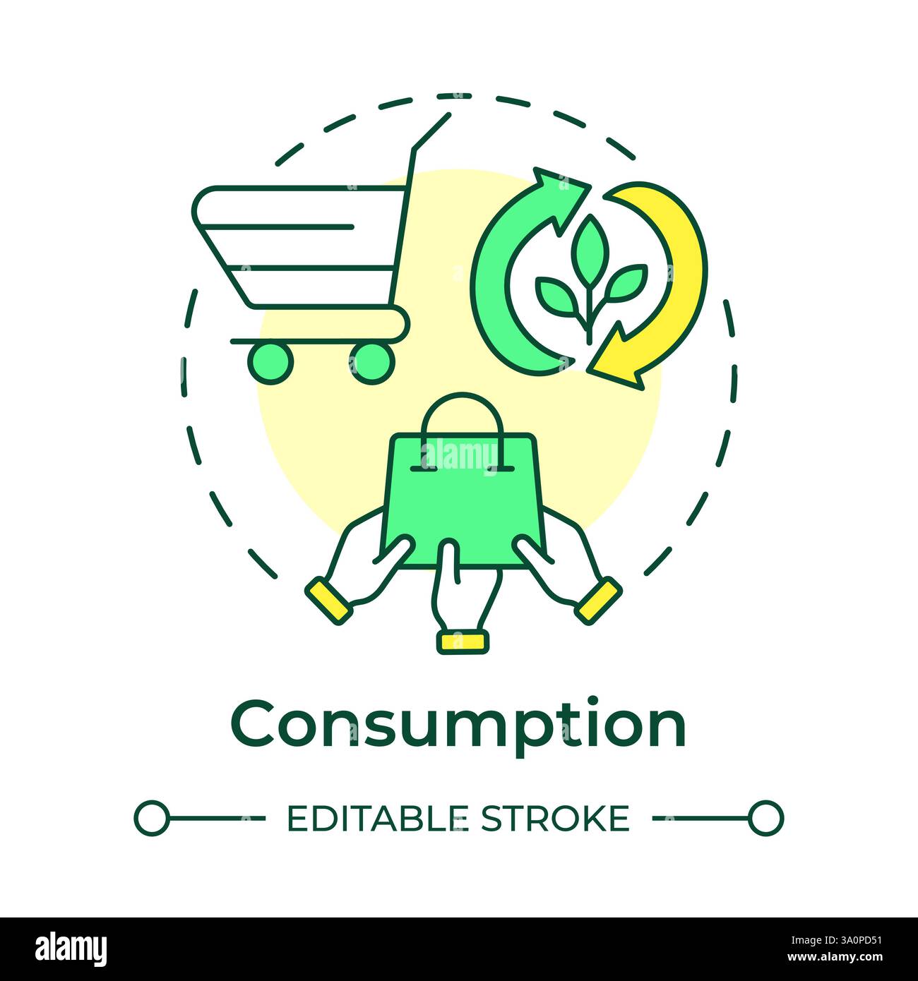 Consumption multi color concept icon Stock Vector Image & Art - Alamy
