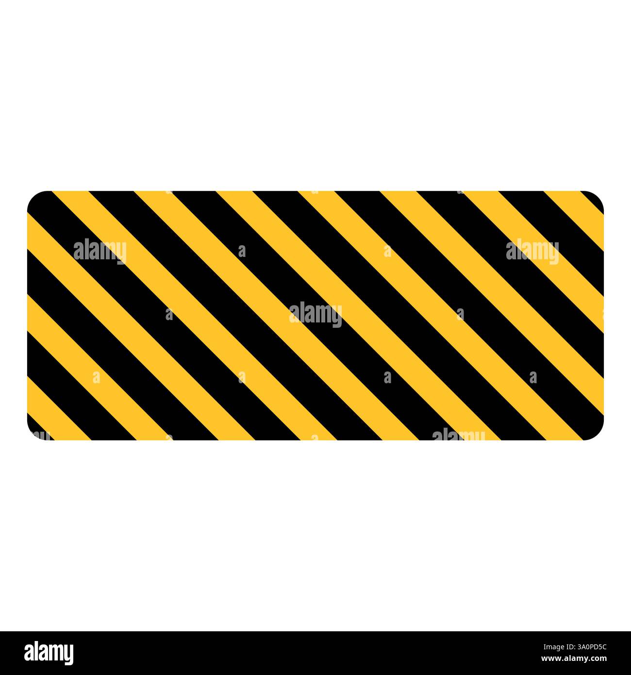 Bold Yellow and Black Stripes Warning Sign in Simple Design Stock ...