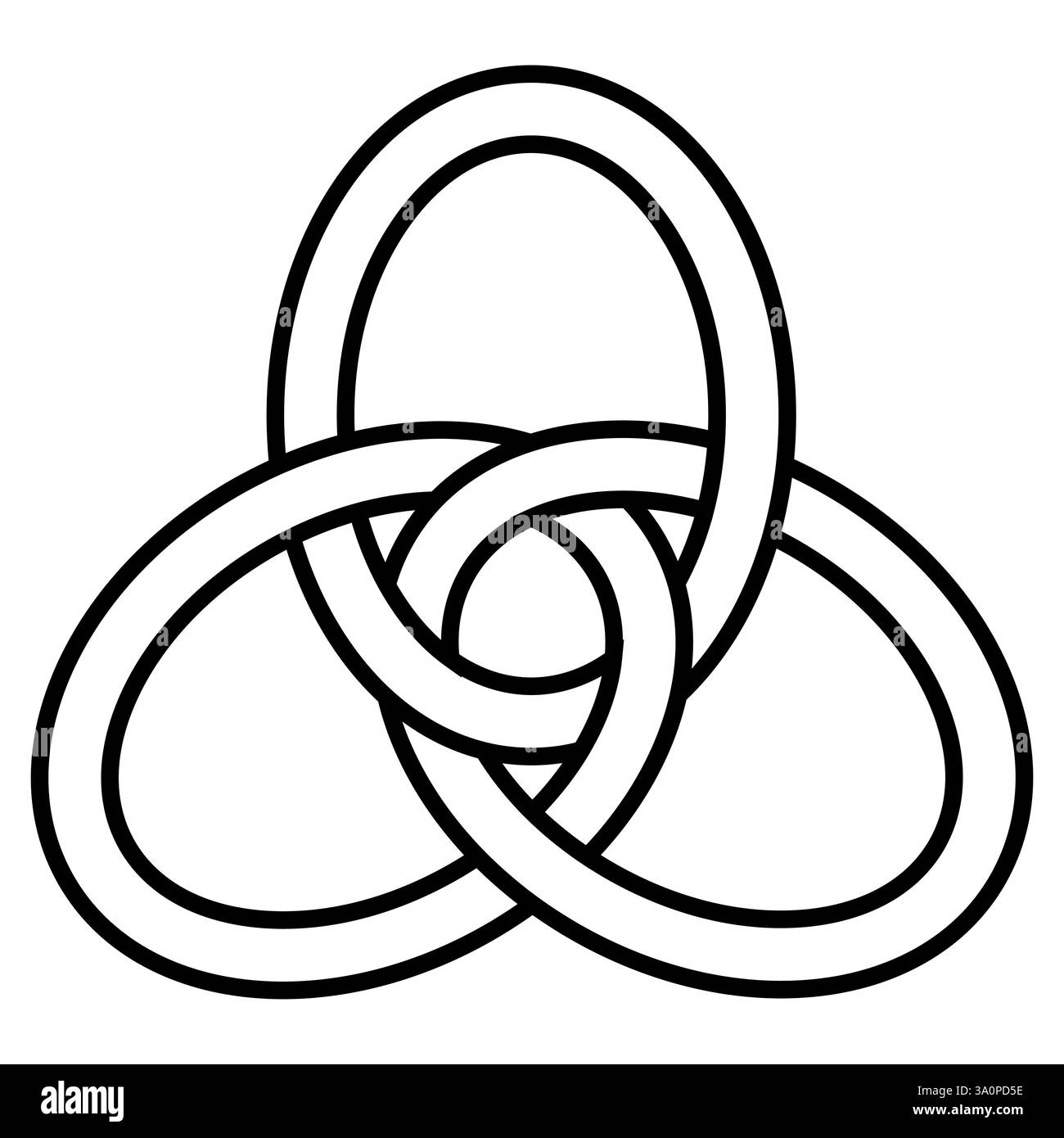Intricate Black Celtic Knot Symbolic Pattern in Simple Outline Stock ...