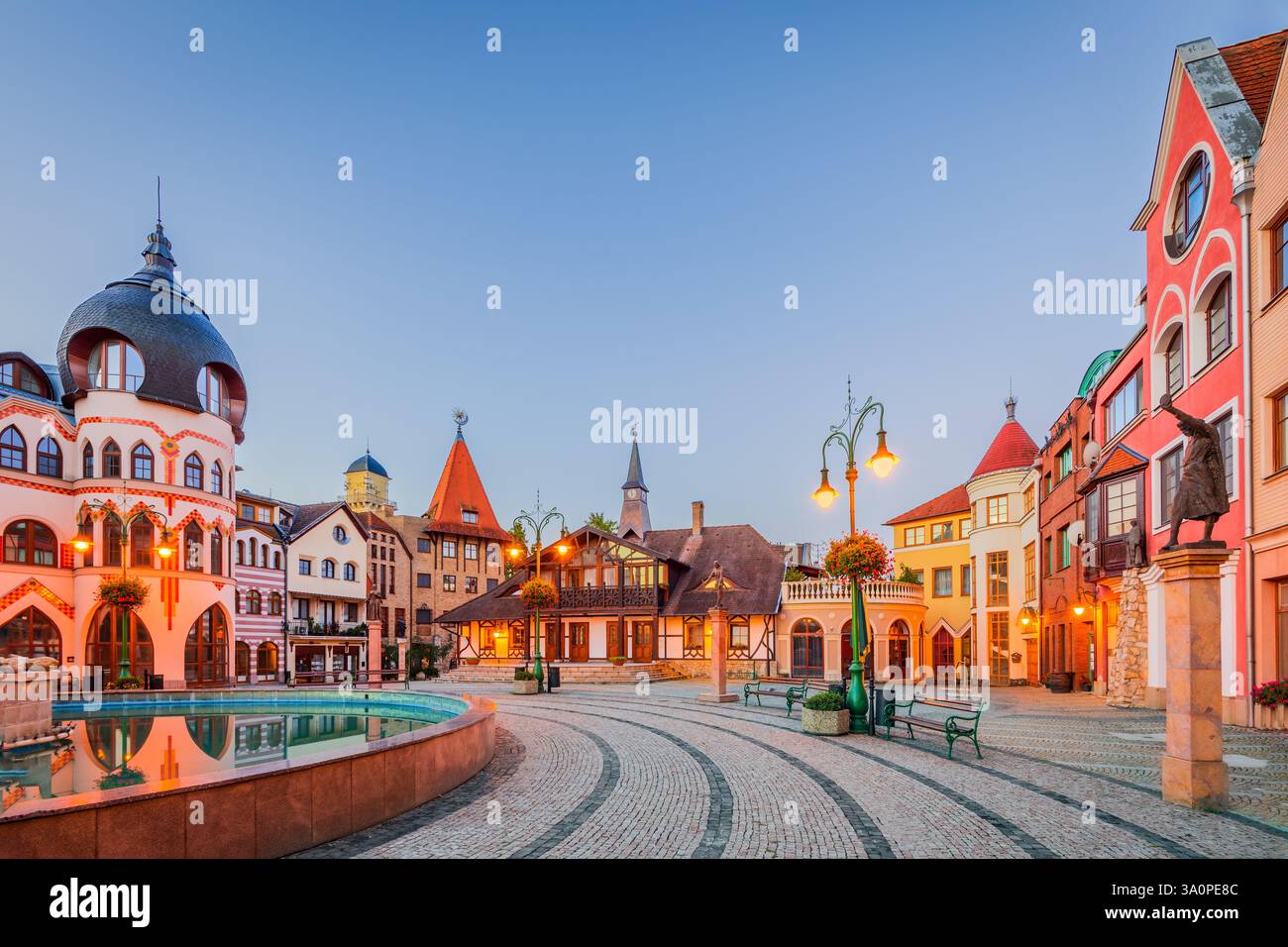 Komarno, Slovakia. Europe Square, a unique architectural attraction ...