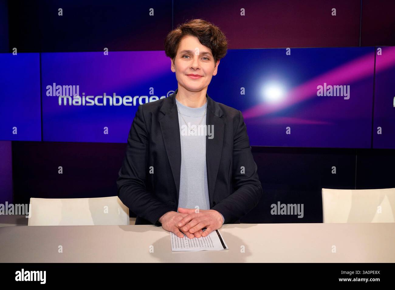 Anna Lehmann in der ARD-Talkshow maischberger im Studio Berlin ...