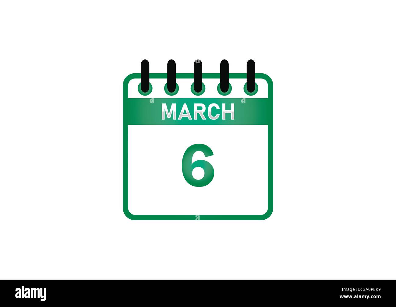March 6 Calendar Date – Events, Holidays, and Observances Stock Vector ...