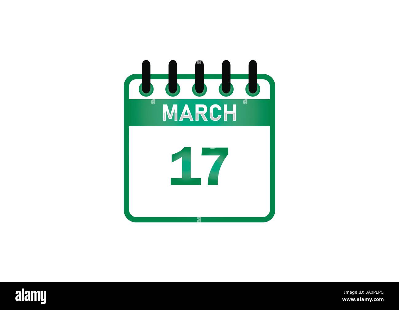 March 17 Calendar Date – Holidays, Events, History & Significance Stock ...