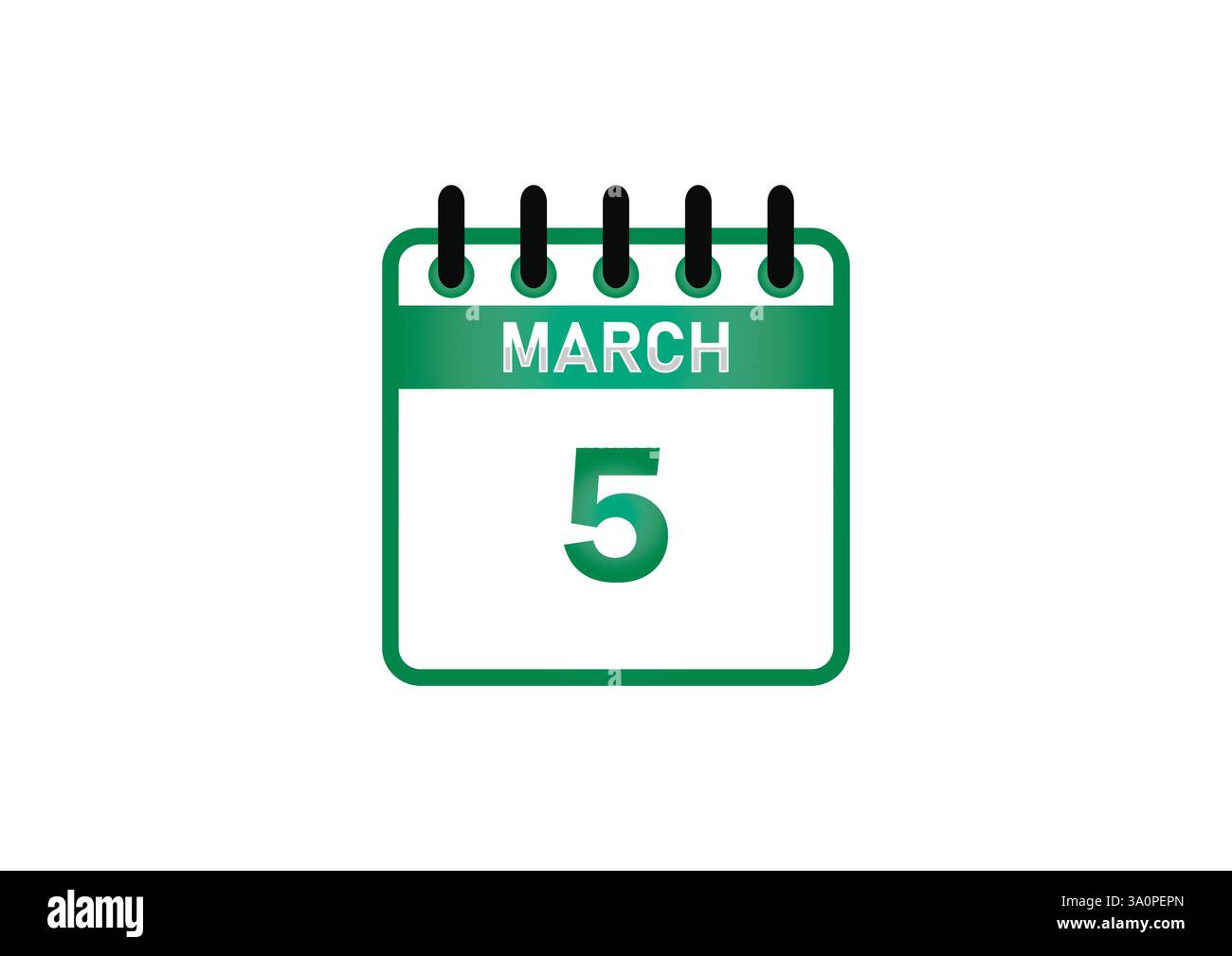 March 5 Calendar Date – Events, Holidays, and Observances Stock Vector ...