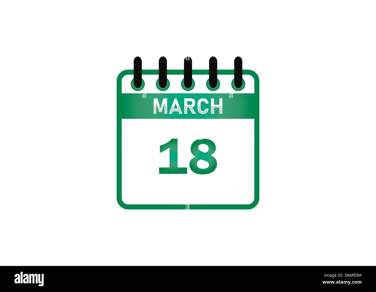 March 18 Calendar Date – Events, Holidays, History & Observances Stock ...