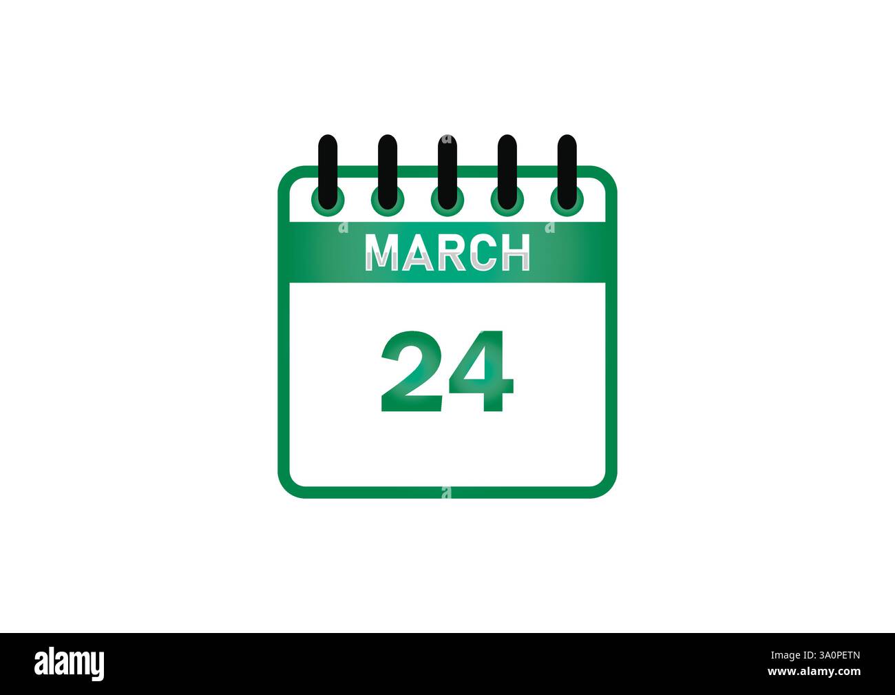 March 24 Calendar Date – Holidays, Events, History & Observances Stock ...