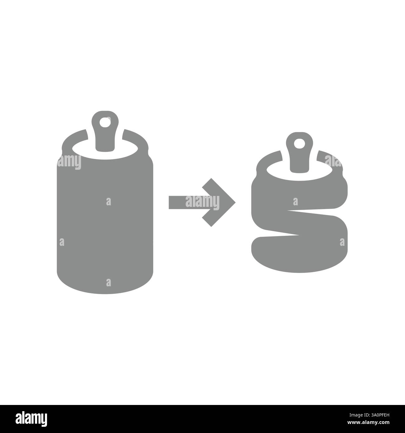Recycle soda can vector icon. Recycling drink tin can symbol Stock ...