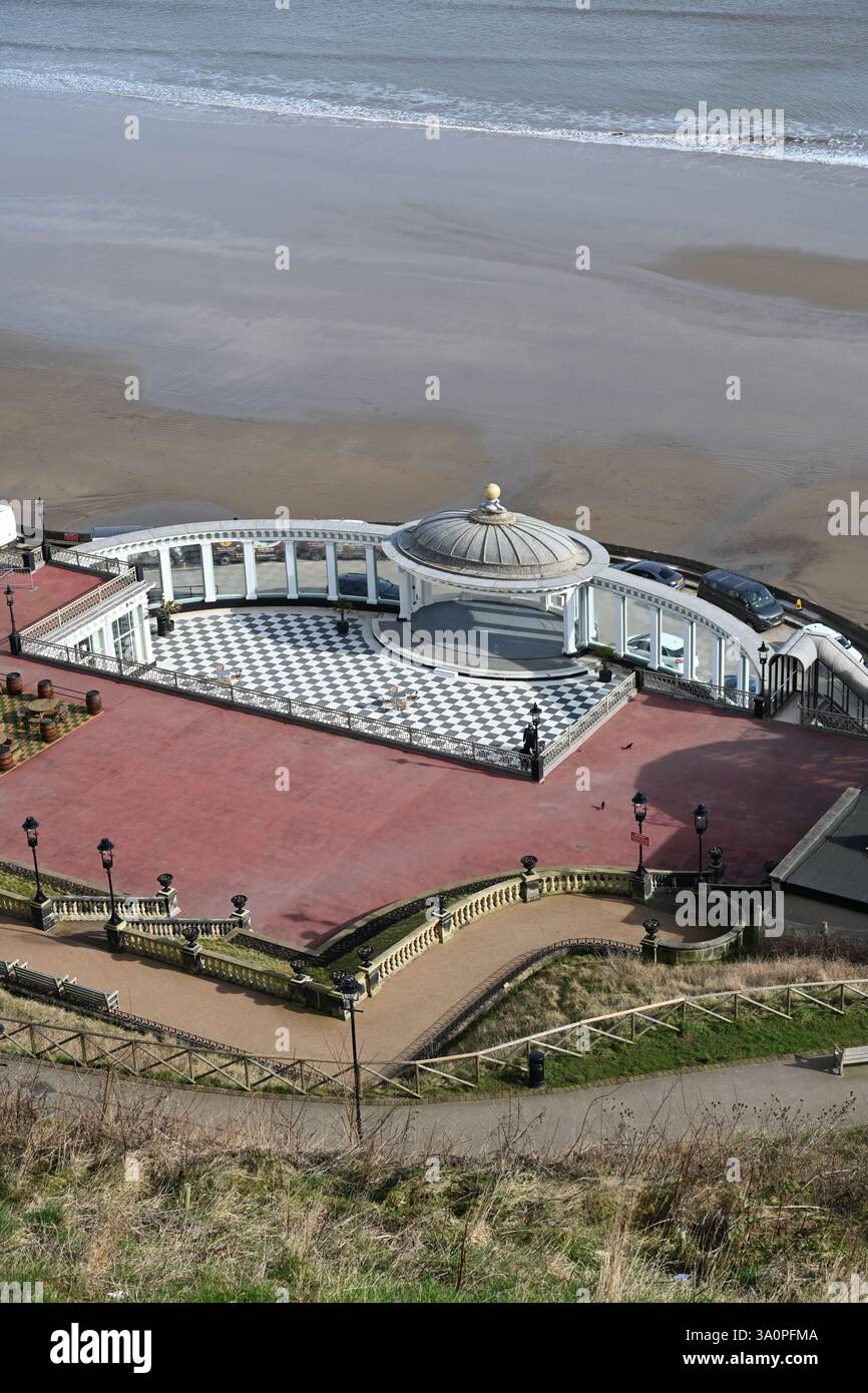 aerial view of South Bay, Scarborough Spa and winter gardens Grand ...