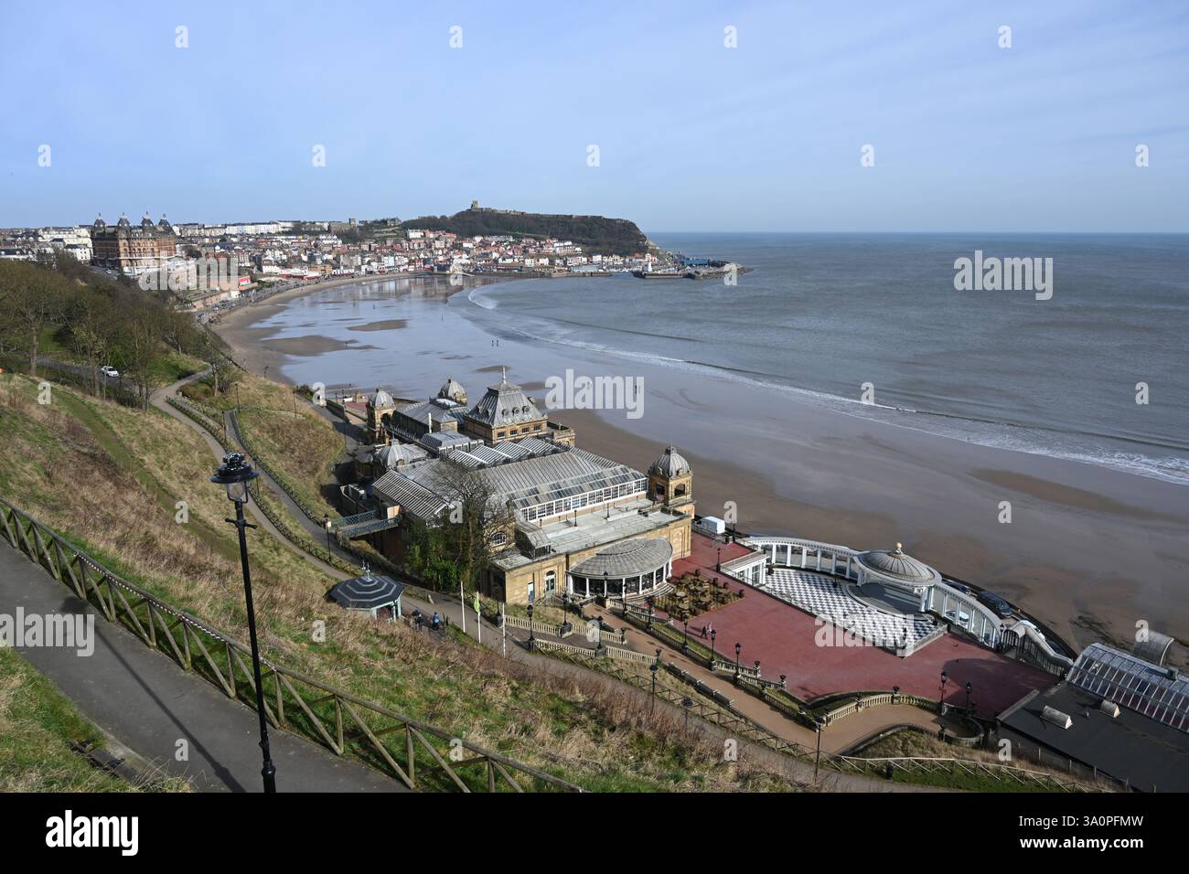aerial view of South Bay, Scarborough Spa and winter gardens Grand ...