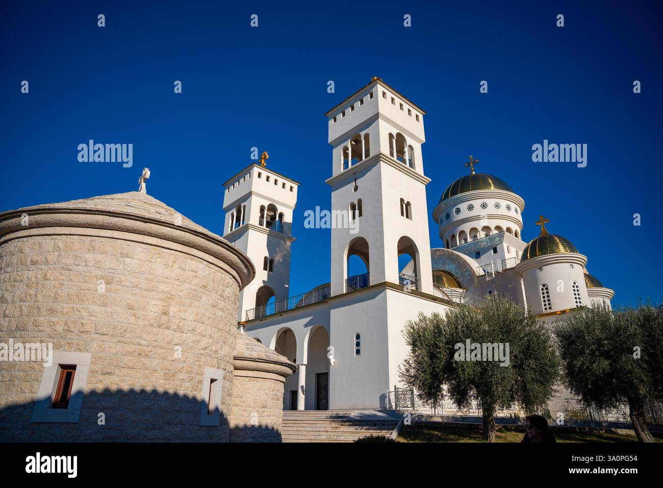 Orthodox Cathedral Church of St. Jovan Vladimir in white and gold ...