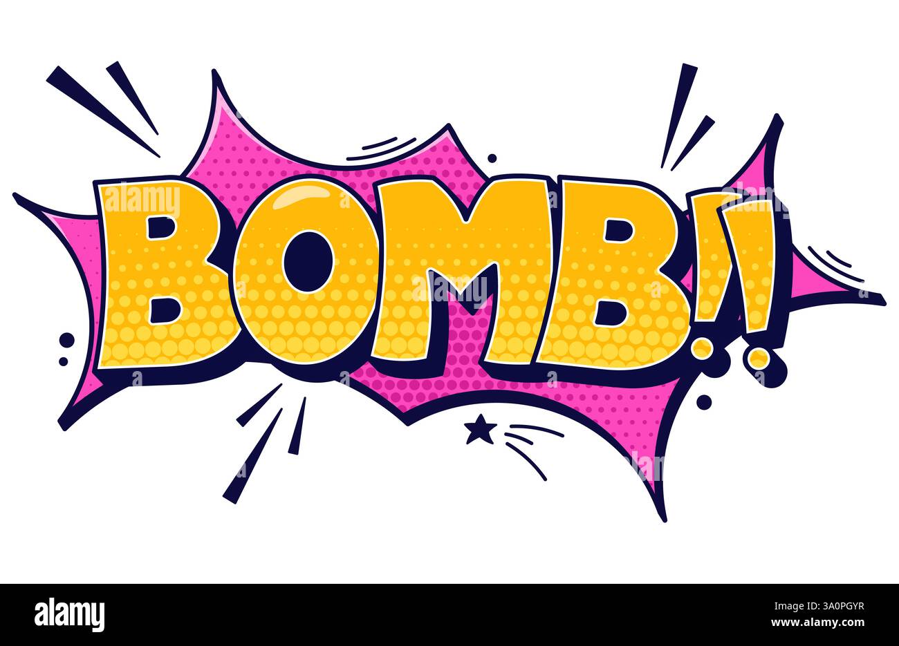 Speech bubble Bomb. Vector color cartoon illustration in pop art style ...
