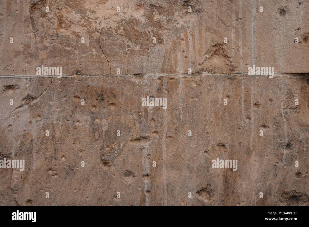 bullet holes from world war 2 fighting in building in Berlin Germany ...