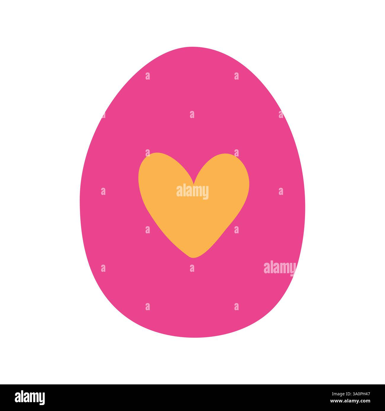 Colorful heart-shaped design on a pink egg for spring celebrations and ...