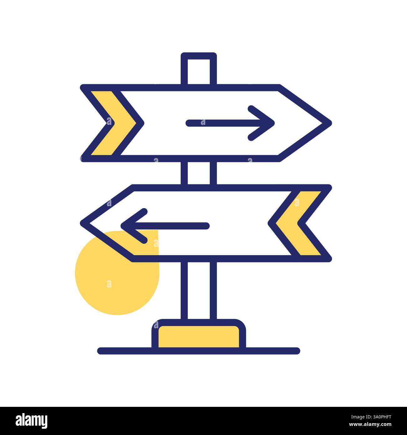 Grab this amazing vector of signpost in modern style, direction board ...