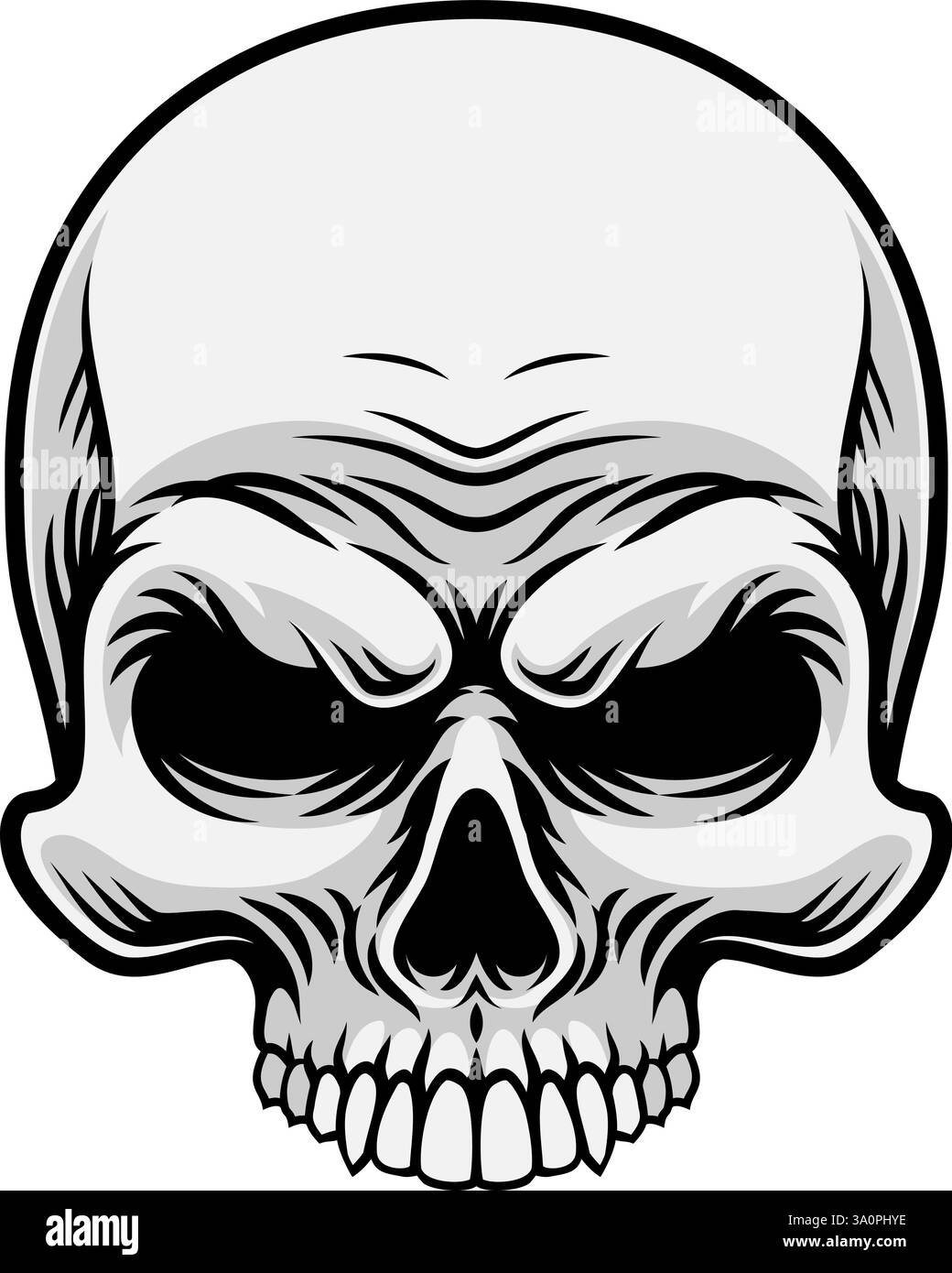 Skull Design Vintage Retro Woodcut Style Stock Vector Image & Art - Alamy