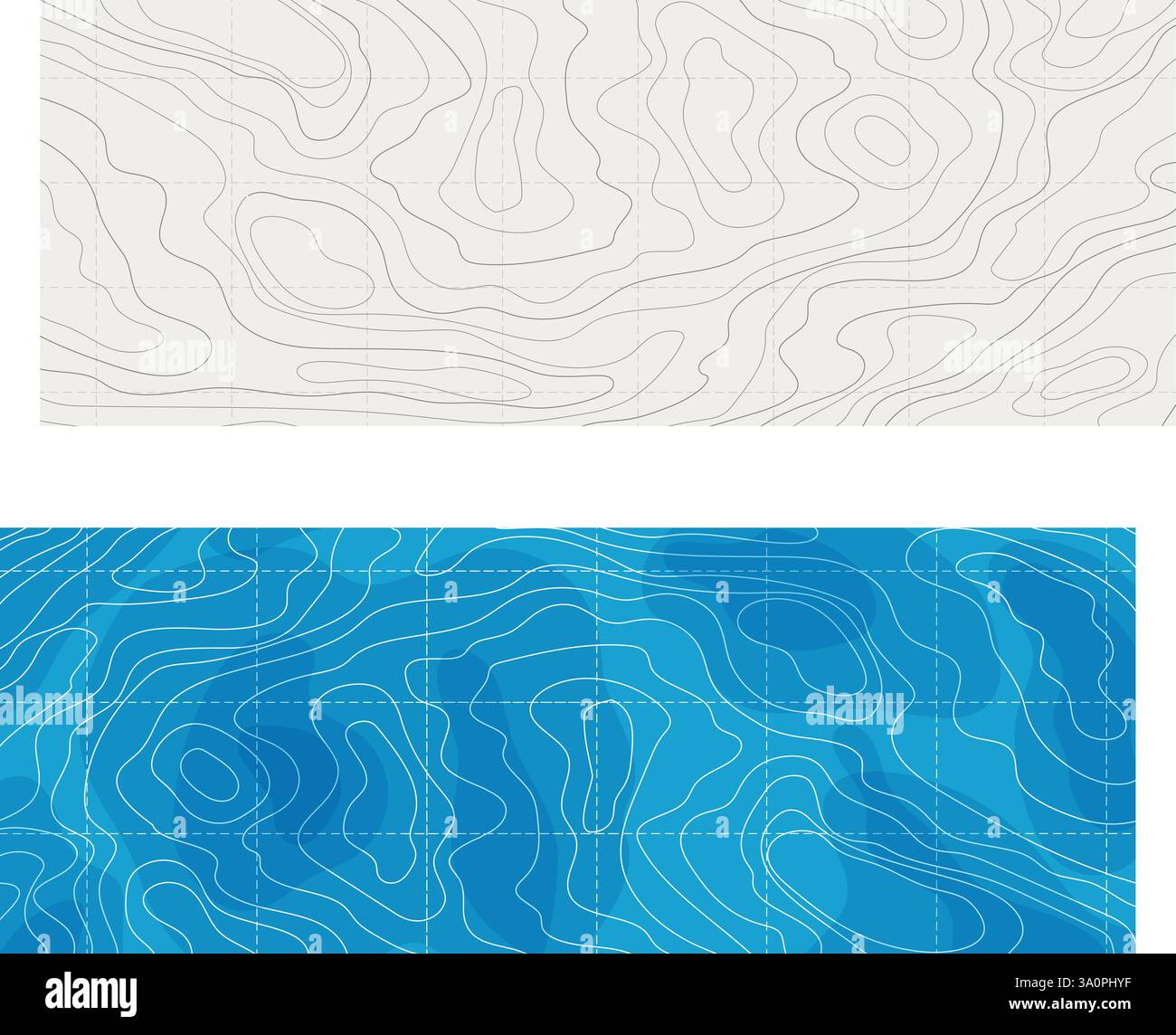 Topographic map lines retro geometric abstract relief tot view template ...