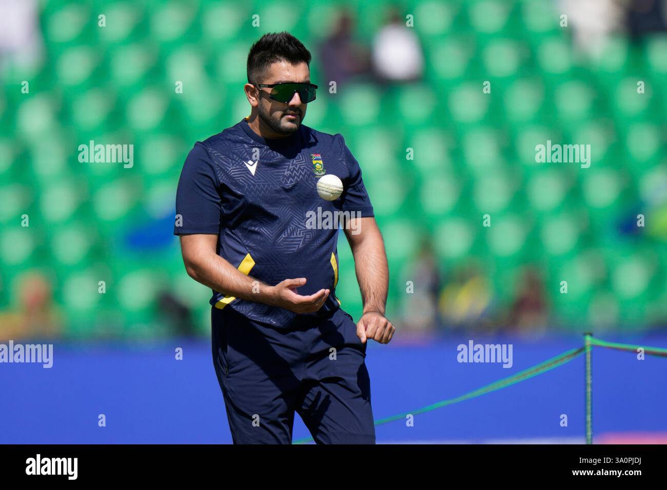 South Africa's Tabraiz Shamsi trains ahead of the ICC Champions Trophy ...