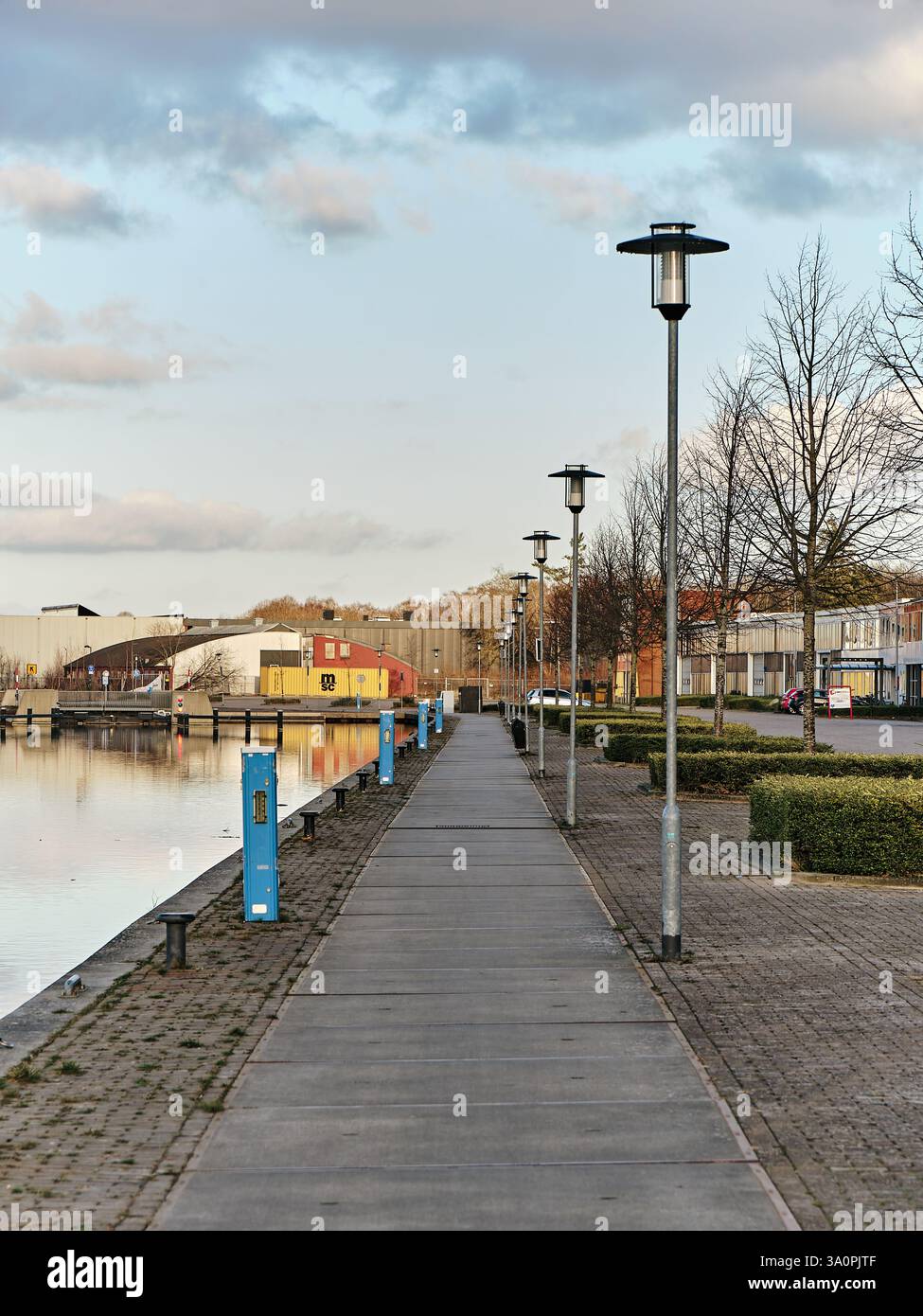 March 1, 2025 - Assen Netherlands: Tranquil dock at harbor basin in ...