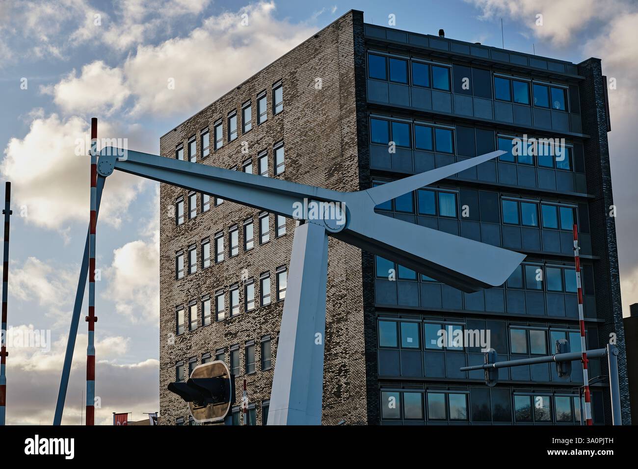 March 1, 2025 - Assen Netherlands: Modern draw bridge with sleek ...