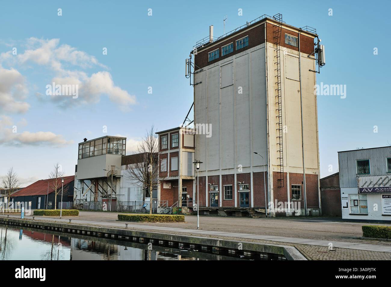 March 1, 2025 - Assen-Netherlands: Historic grain silos in the ...
