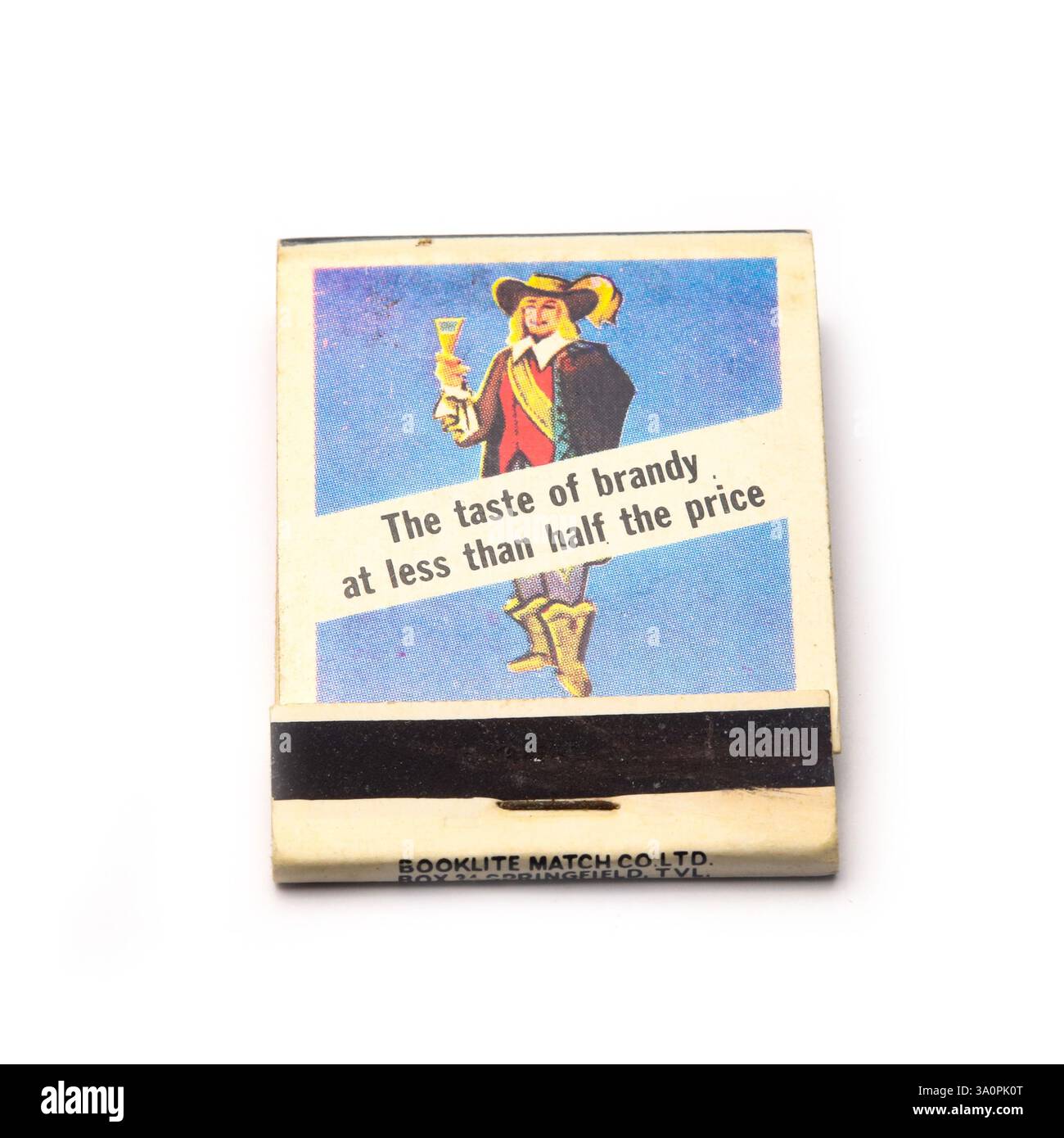 Vintage matches matchbook advertising brandy Stock Photo - Alamy