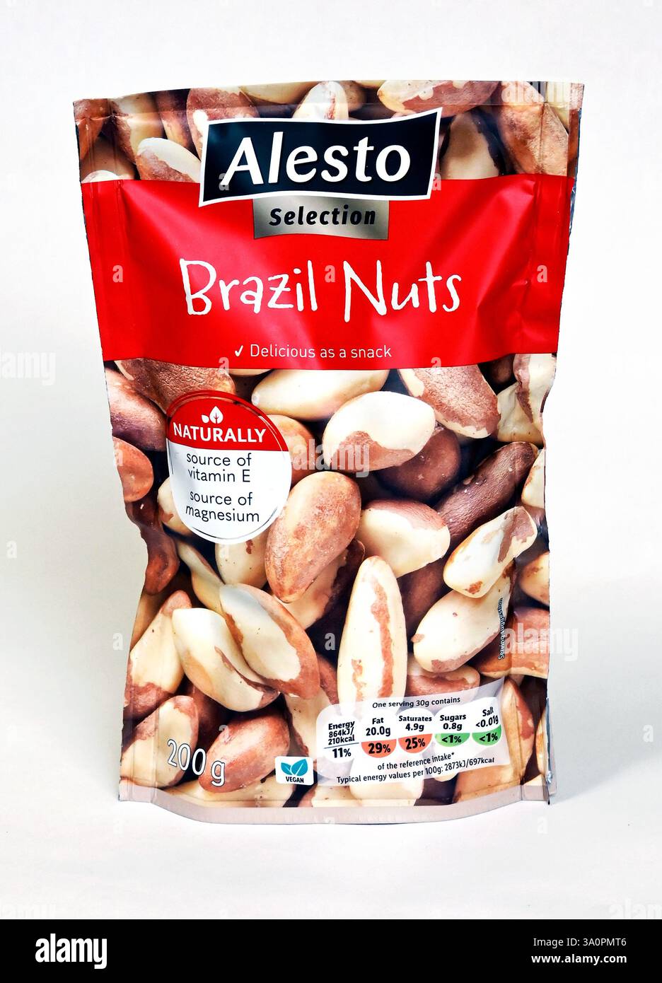 Pack of Alesto Selection Brazil Nuts. Delicious as a snack. Natural. source of protein. source ...