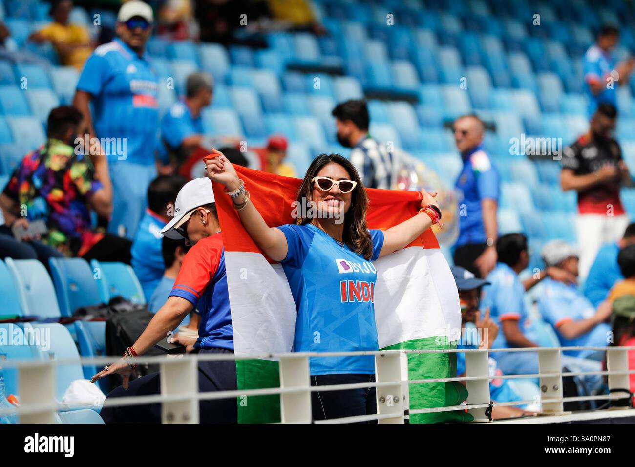DUBAI, UNITED ARAB EMIRATES - MARCH 4: A fan during the ICC Champions ...